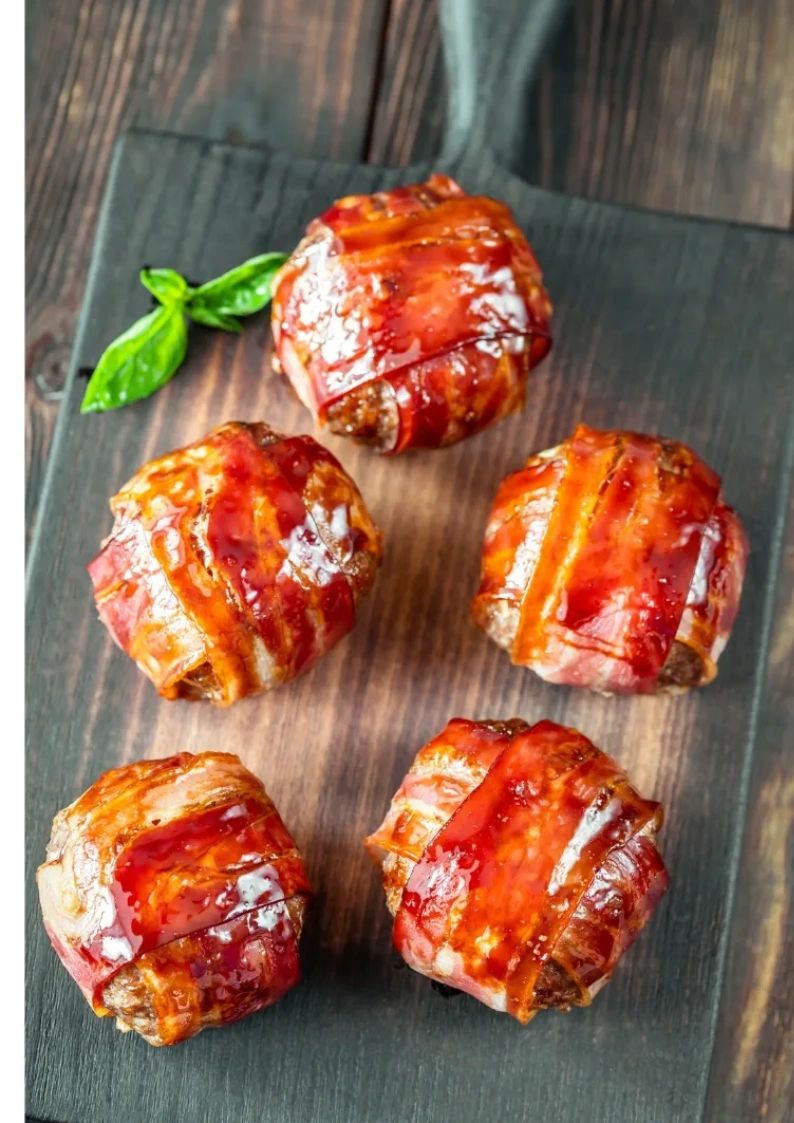Bacon Wrapped BBQ Meatball Recipe