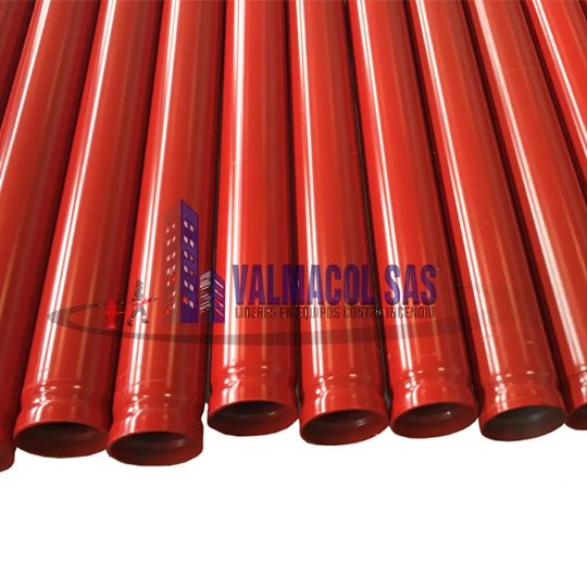 TUBERIA ROJA RANURADA SCH10 X 5.80M