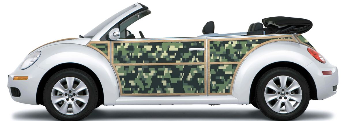 VW Beetle Accent wrap kit Camouflage Theme