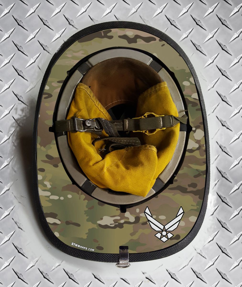 US Air Force Multicam Camouflage Fire Helmet Wrap Brim Trim Sticker ...