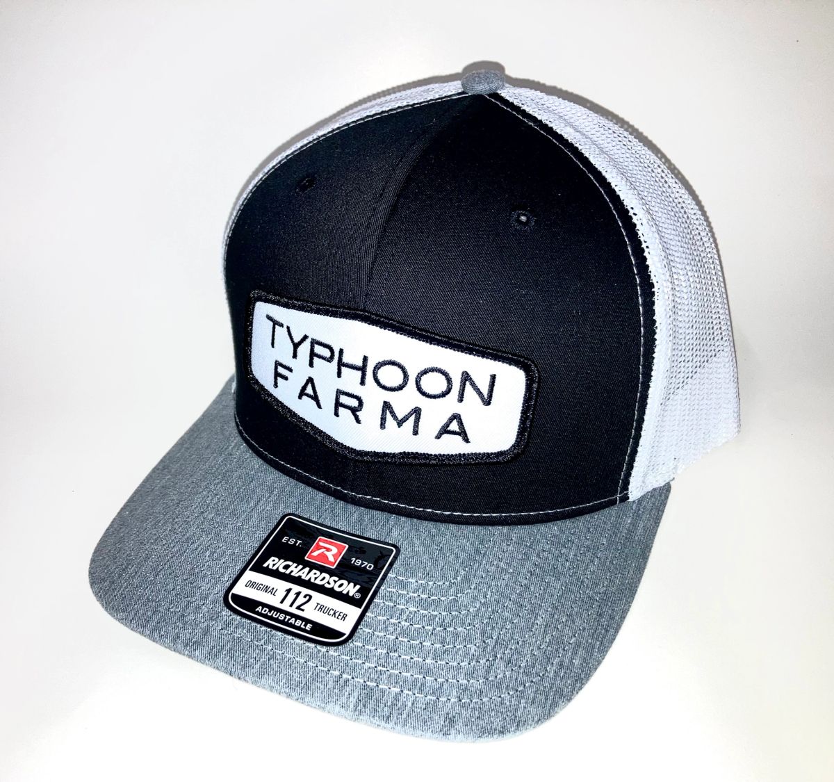 Trucker Hat - Typhoon Farma - Black/White/Charcoal