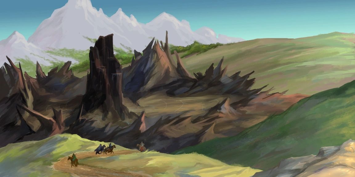 Landscape as a character commission.