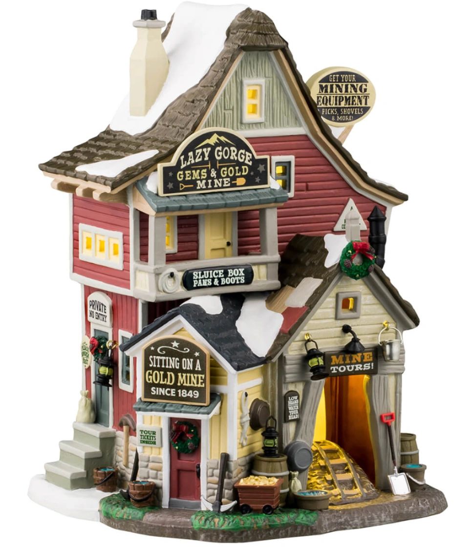 Lemax Lazy Gorge Gems & Gold Mine