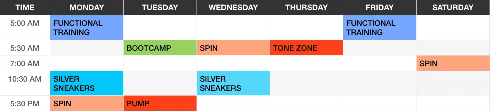 GROUP FITNESS CLASSES | Main Street Muscle and Fitness Center