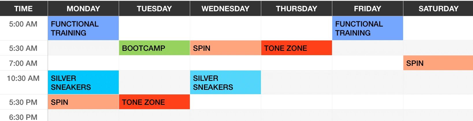 GROUP FITNESS CLASSES | Main Street Muscle and Fitness Center