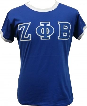 ZPB Royal Ringer Greek Letter Tee