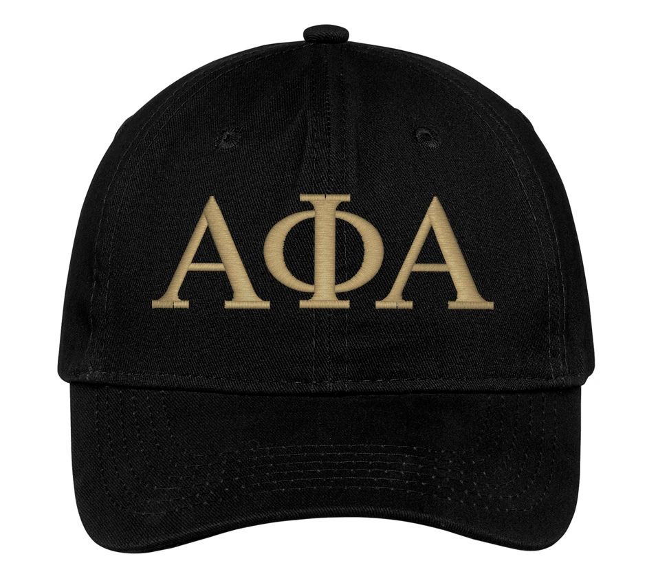 APA Black Greek Letter Hat