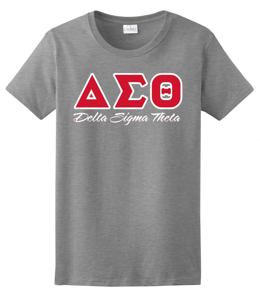 DST Grey Greek Letter Tee