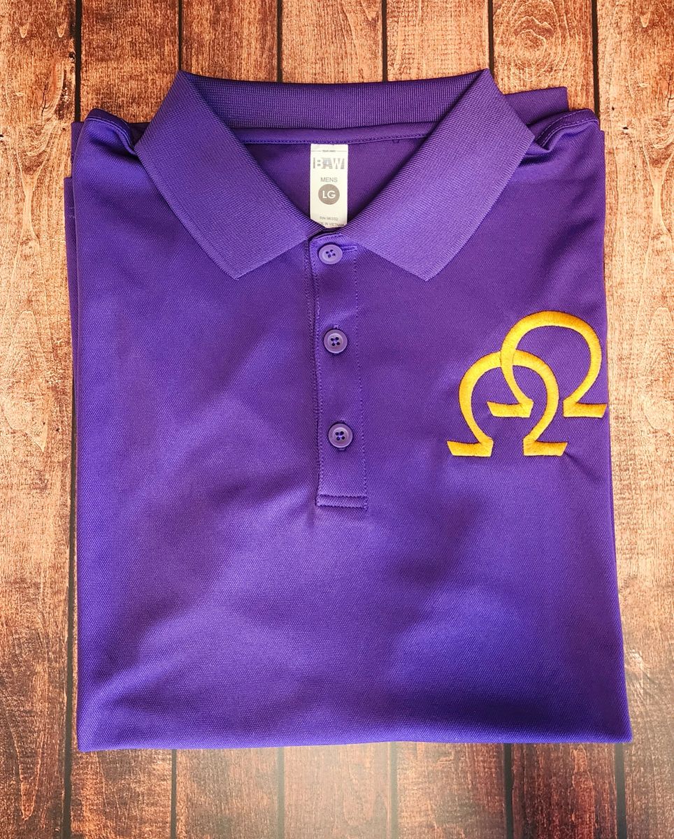 OPP Purple Embroidered Double Hits Polo