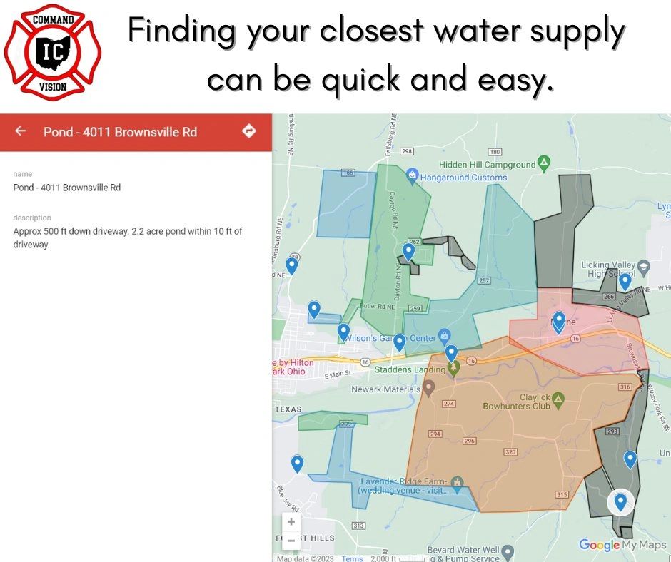 Finding your closest water supply can be quick and easy.
