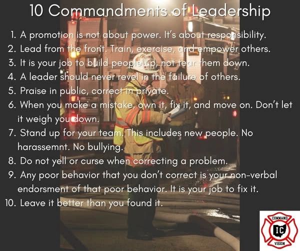 10 Commandments of Leadership