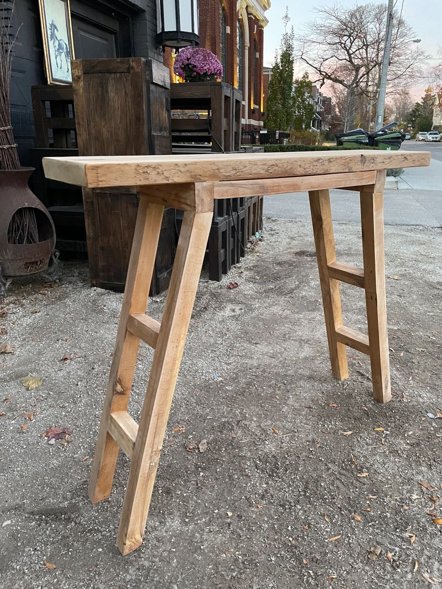 Ladder Console table 4 ft long 11 inches deep 36 inches high