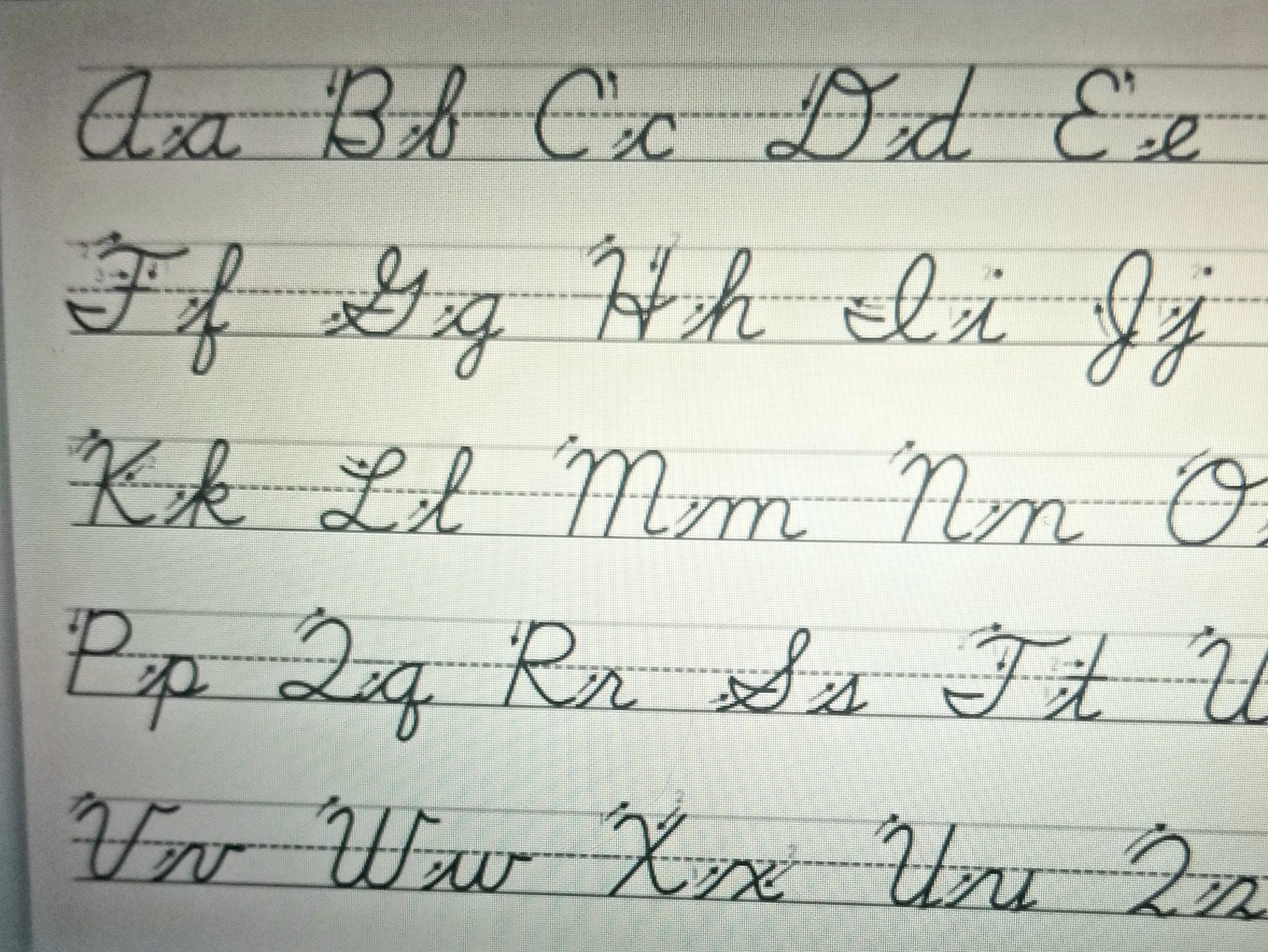 Cursive Writing in schools