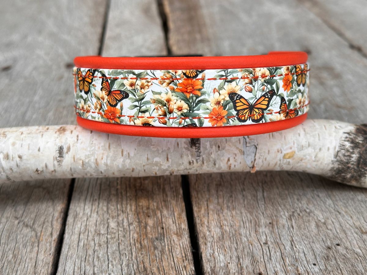 Monarch Printed Biothane Fusion Collar - Adjustable
