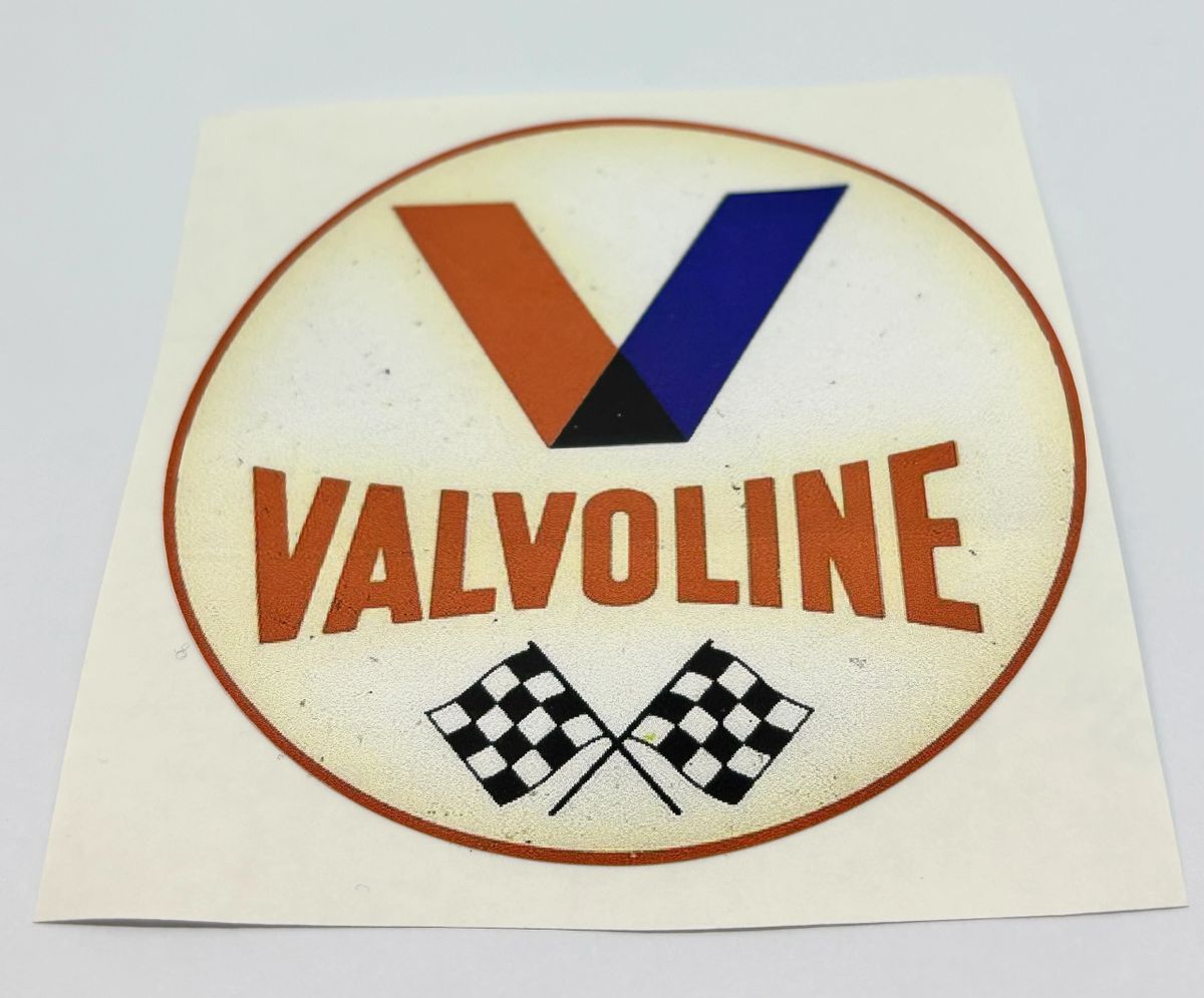 valvoline self adhesive vinyl sticker