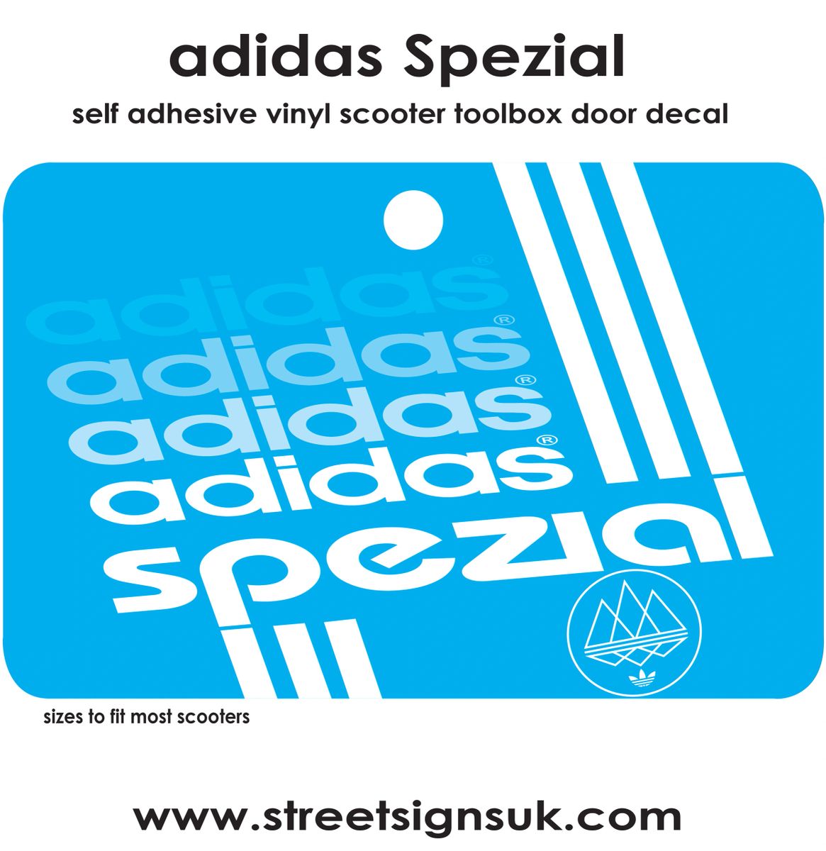 Adidas Spezial self adhesive vinyl decal sticker for scooter toolbox ...