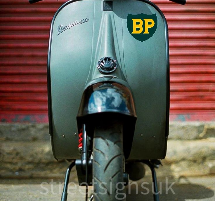 BP self adhesive vinyl car sticker, scooter decal, wall art