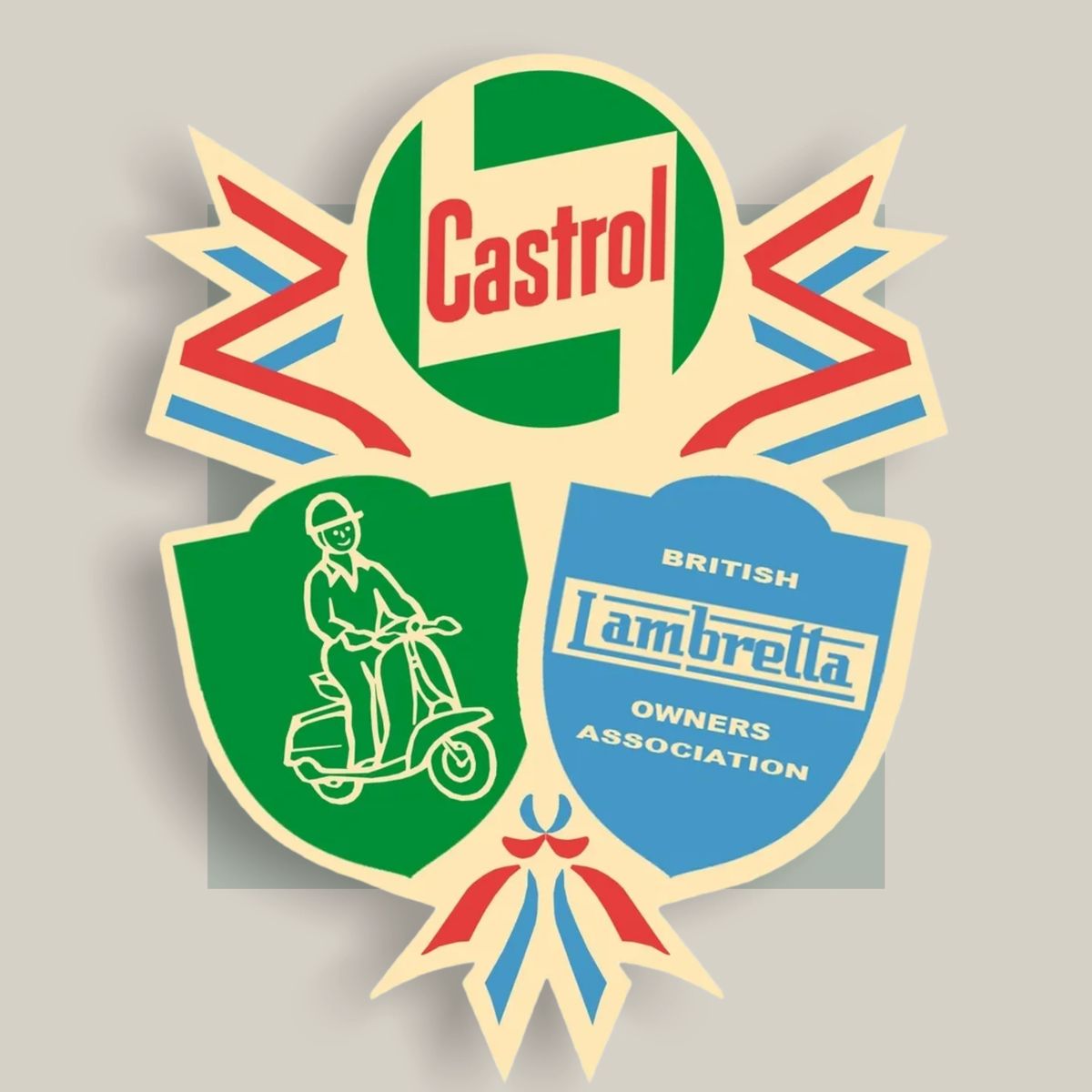 Castrol Scoot BLOA self adhesive vinyl car sticker scooter decal wall art