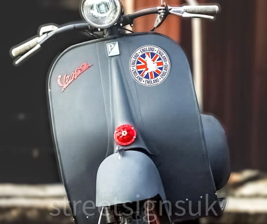 Vintage Look England self adhesive vinyl decal sticker in various sizes