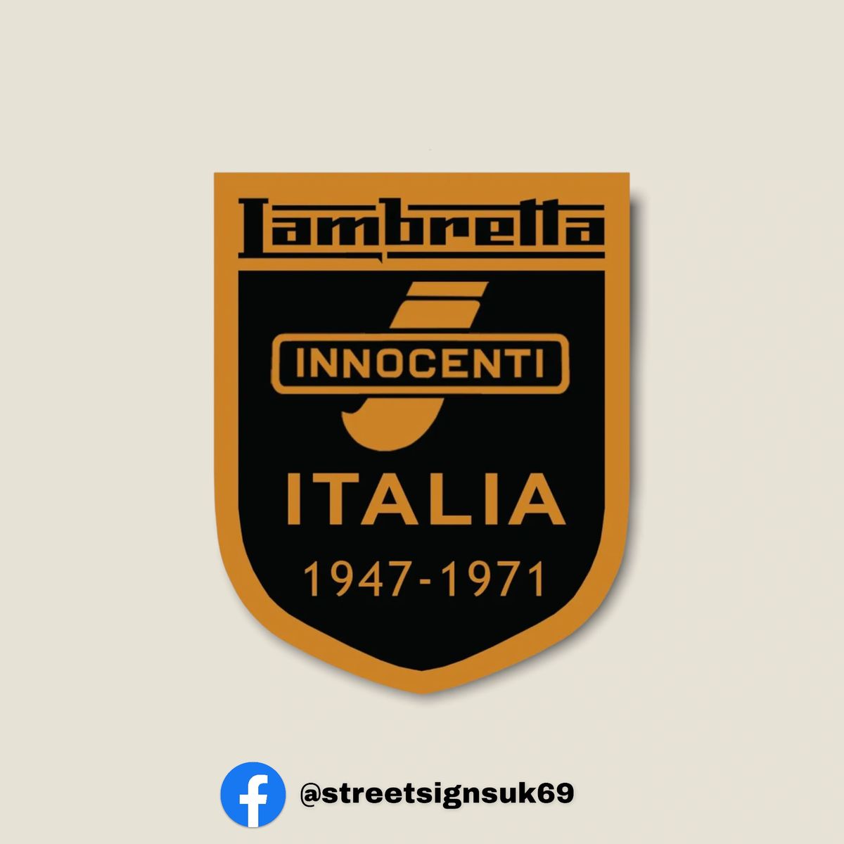 Lambretta Innocenti ITALIA 1947-1971 self adhesive vinyl car sticker ...
