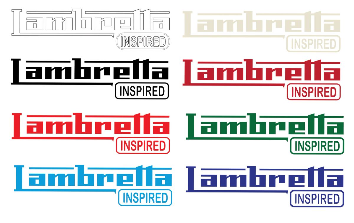 Lambretta Inspired self adhesive vinyl car sticker scooter decal wall art