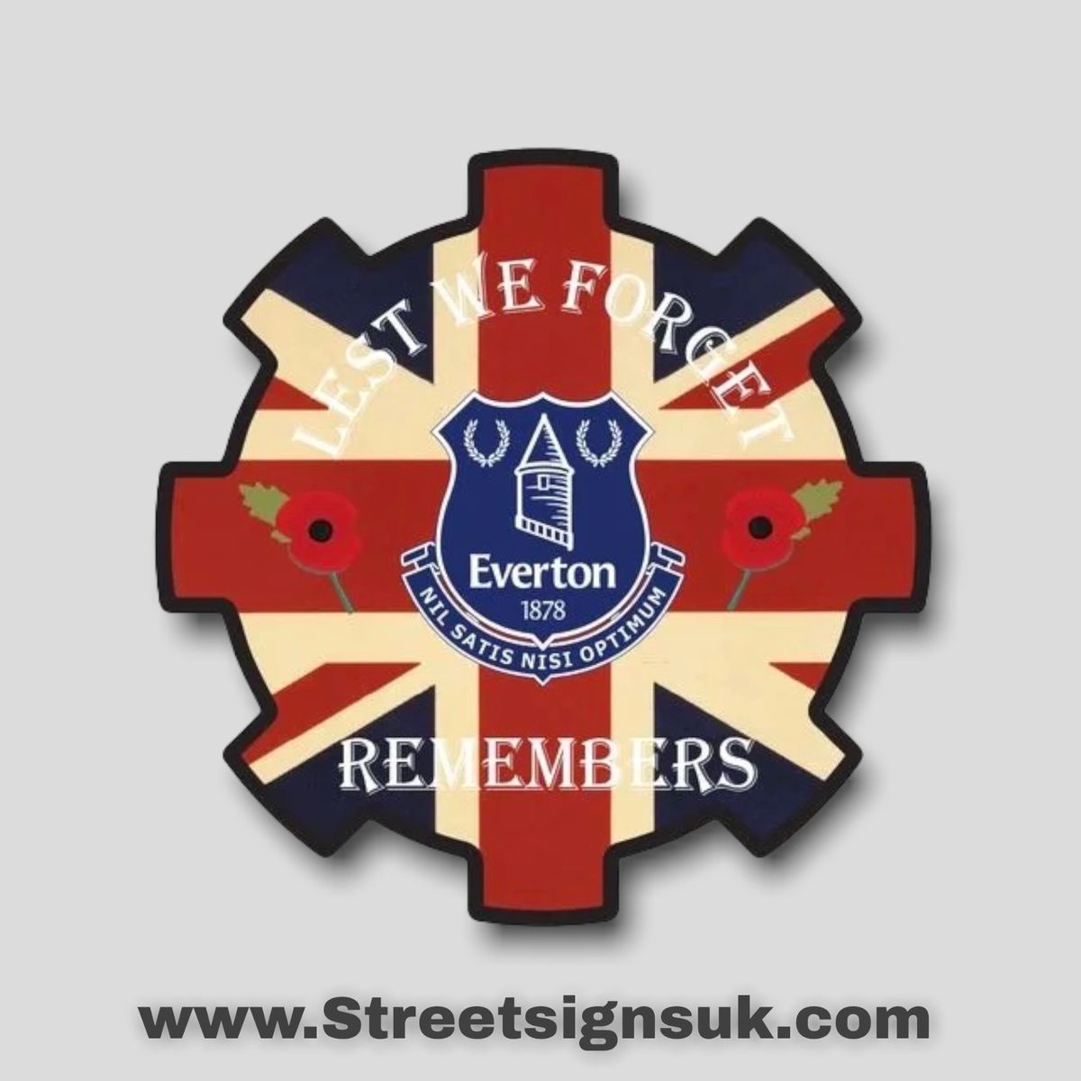Lest We Forget Everton Remembers cog self adhesive vinyl decal sticker ...