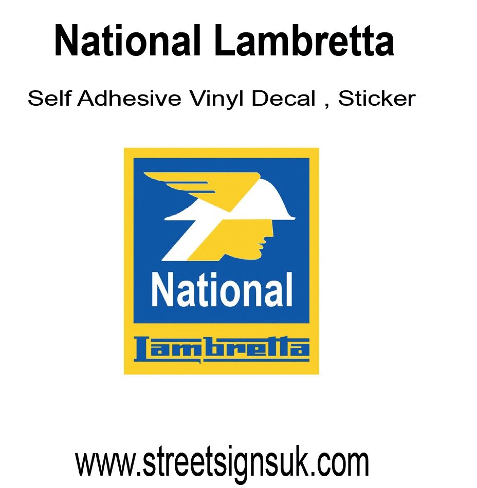 Lambretta service self adhesive vinyl car sticker scooter decal wall art