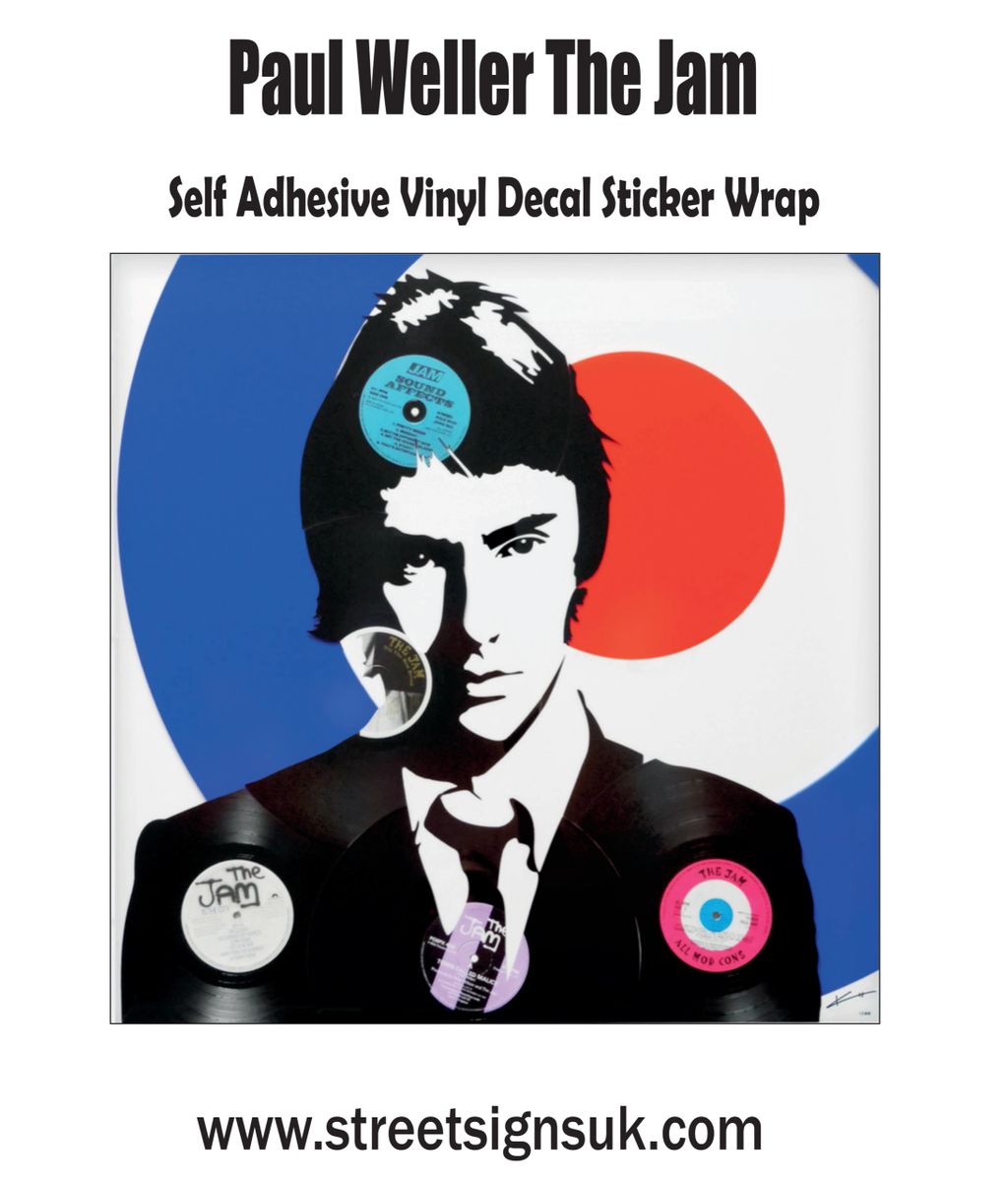 The Jam Paul Weller Square self adhesive vinyl car sticker scooter ...
