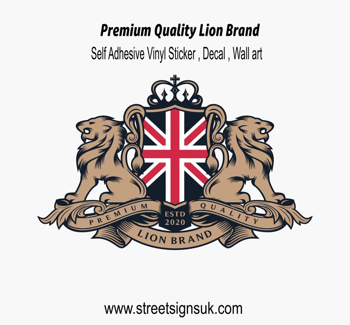 Premium Quality Lion Brand self adhesive vinyl car sticker scooter ...