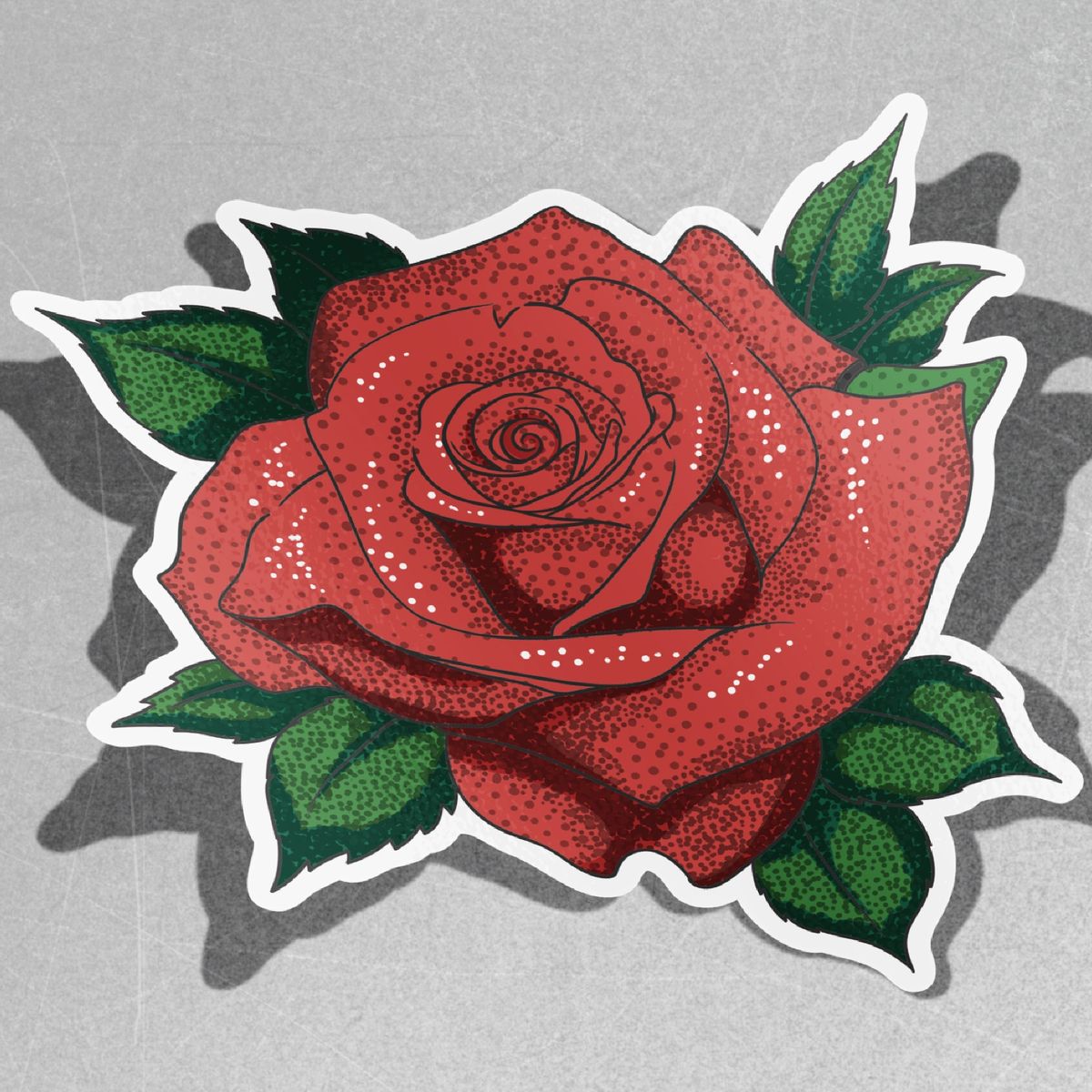 Traditional rose self adhesive vinyl car sticker scooter decal wall art