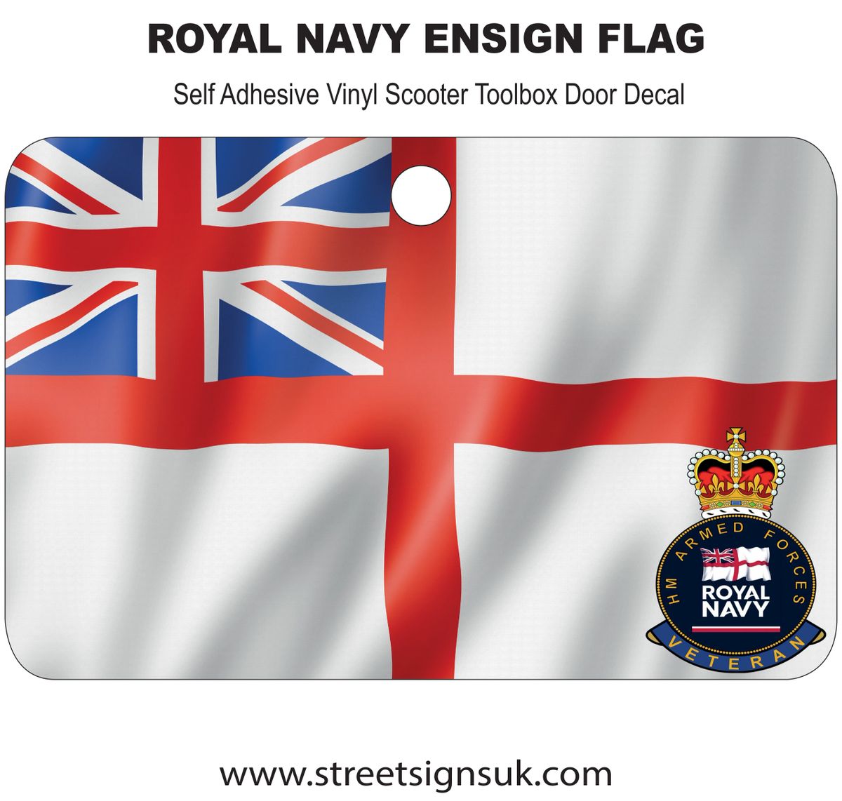Royal Navy Ensign Flag self adhesive vinyl decal sticker for scooter ...