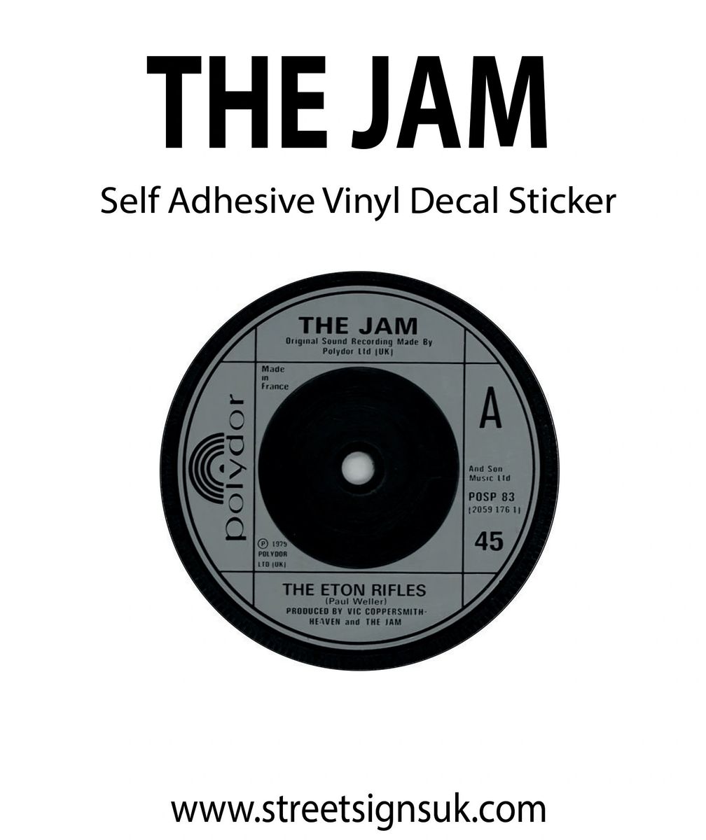 The Jam Eton Rifles Record label self adhesive vinyl car sticker ...