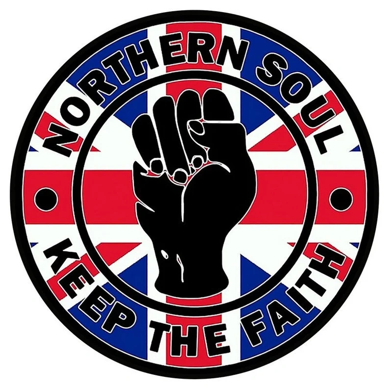 Northern soul union jack self adhesive vinyl decal sticker in various sizes
