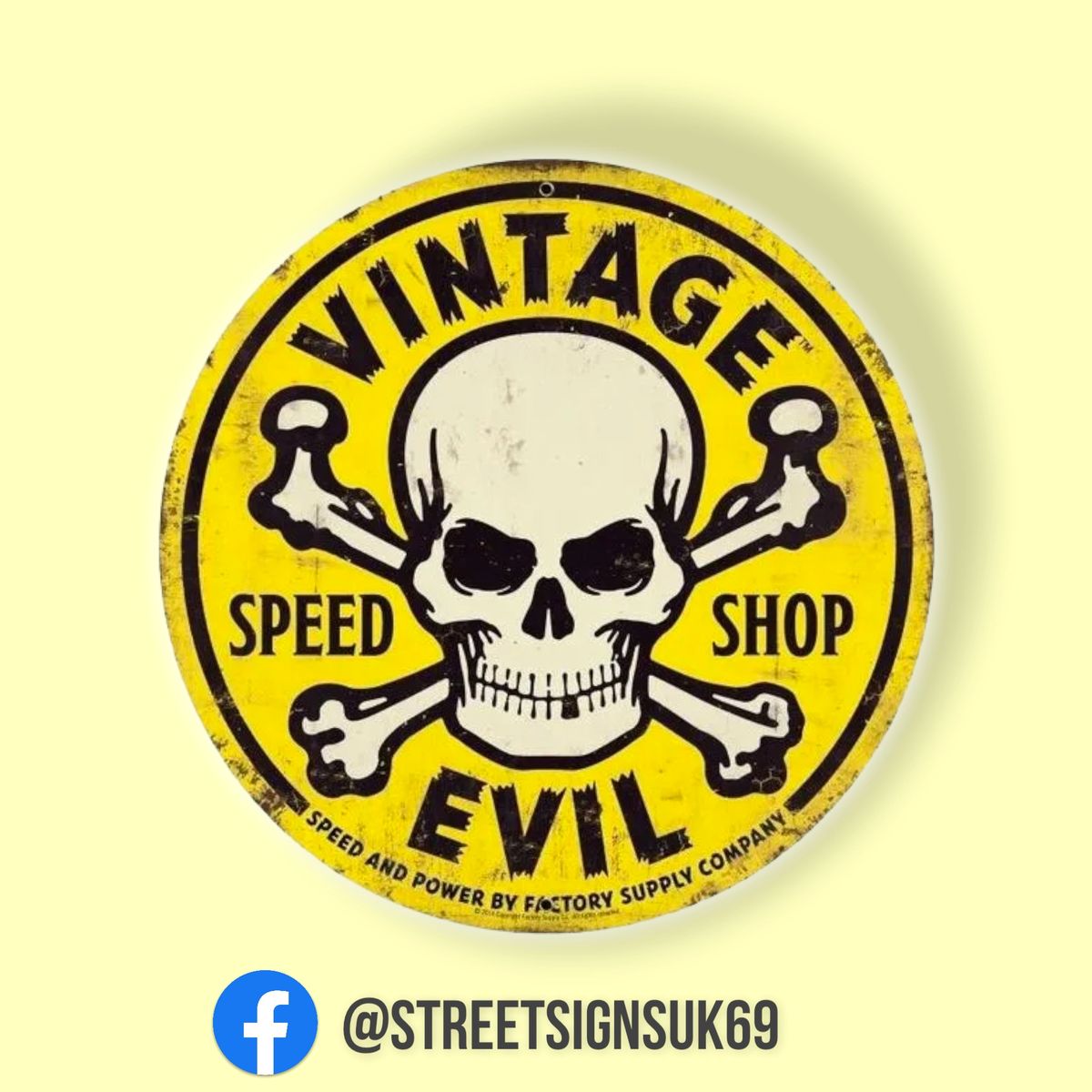 Vintage Look speed shop self adhesive vinyl decal sticker