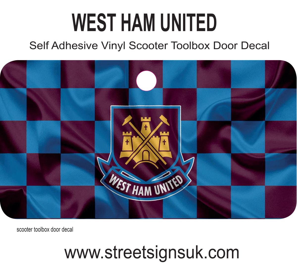 West Ham United F.C silk effect self adhesive vinyl decal sticker for ...