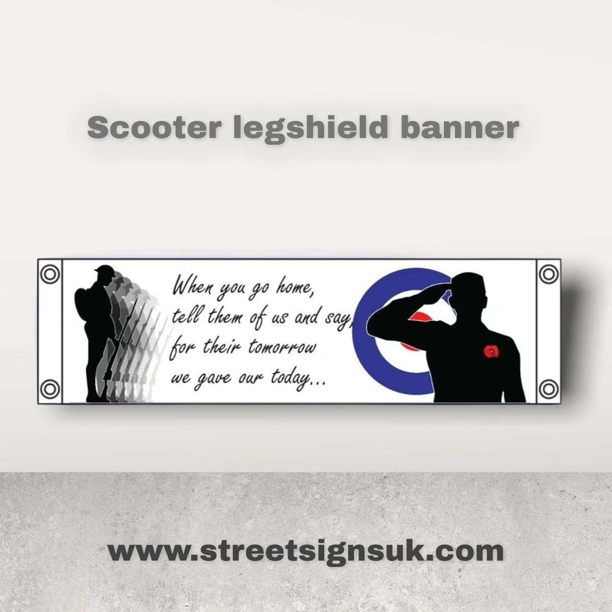 When You Go Home Scooter Legshield banner