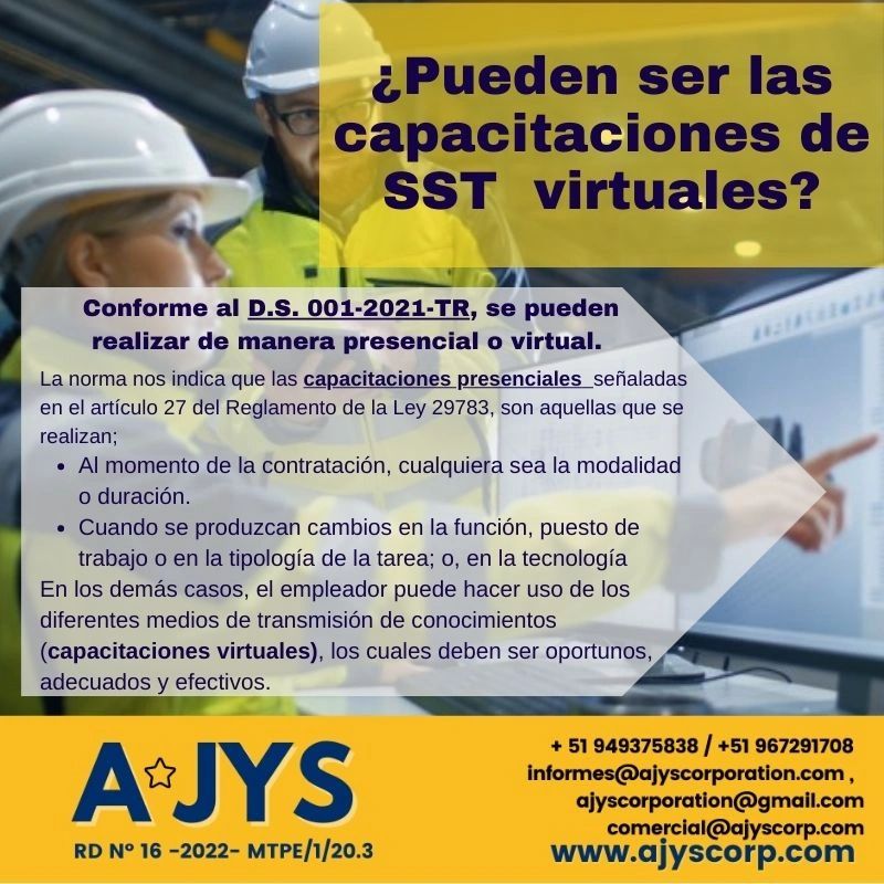 ¿Pueden ser las capacitaciones de SST virtuales?