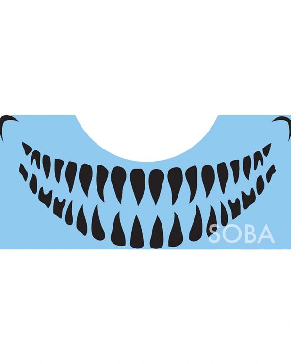 QZ62 Scary Teeth Stencil