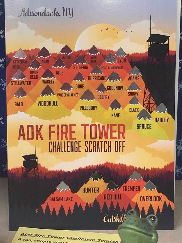 Adk Fire Tower Challenge Scratch Off