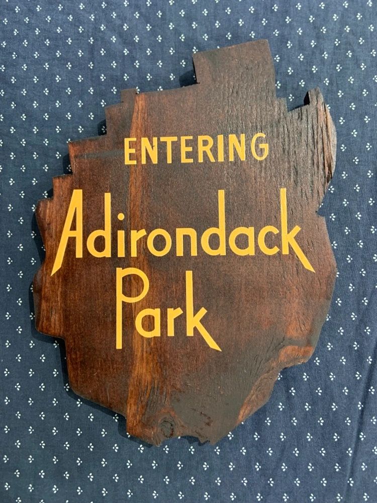 Entering the Adirondack Park wall sign
