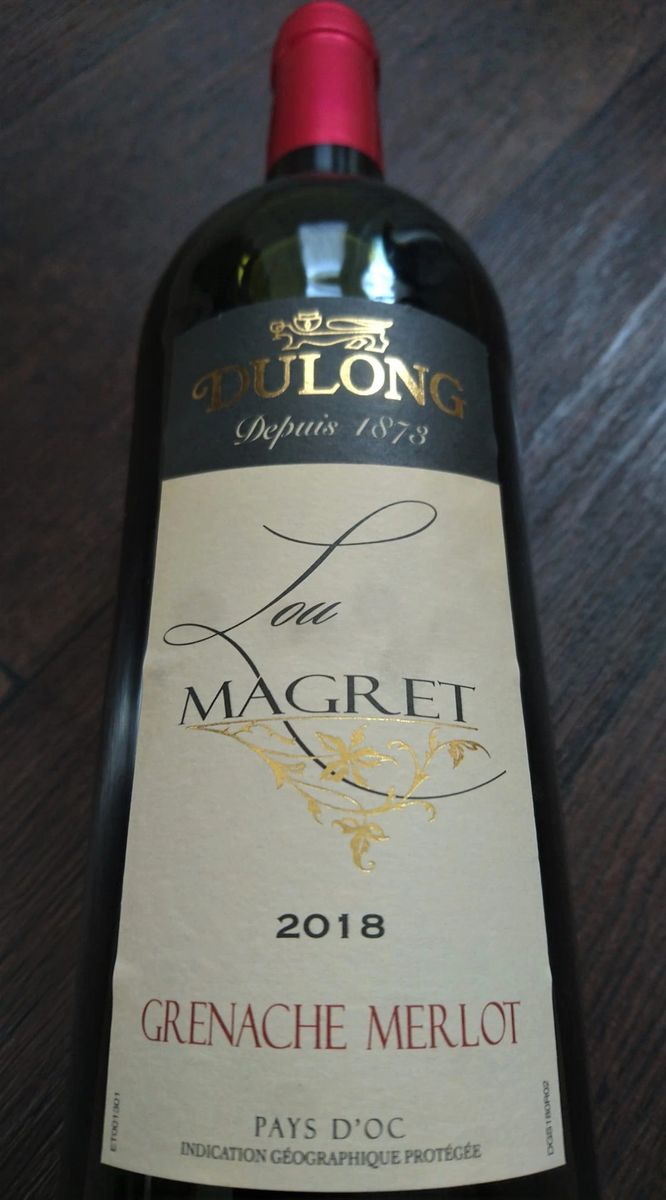 Lou Magret Dulong Grenache Merlot Pays d'Oc 2018 France Red
