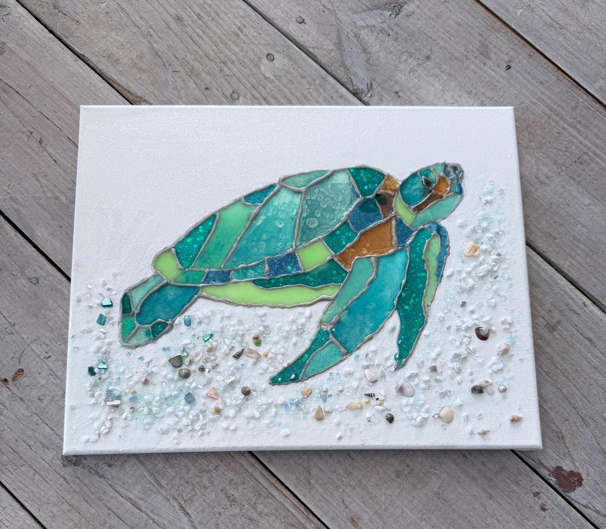 June 7 Stained Glass Sea Turtle Resin Art Workshop