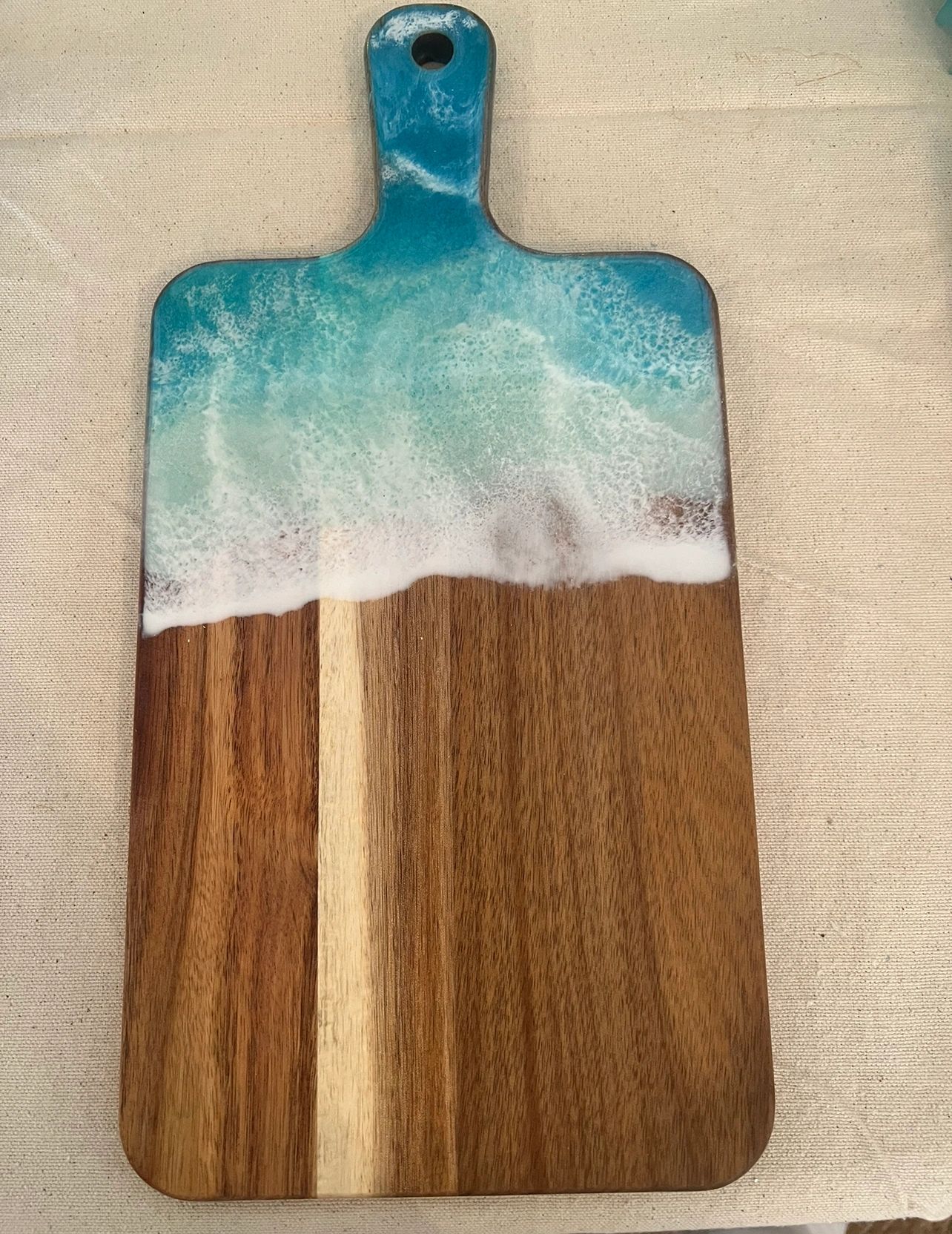 Sept 29 Private for Patty Moore Resin Wave serving board