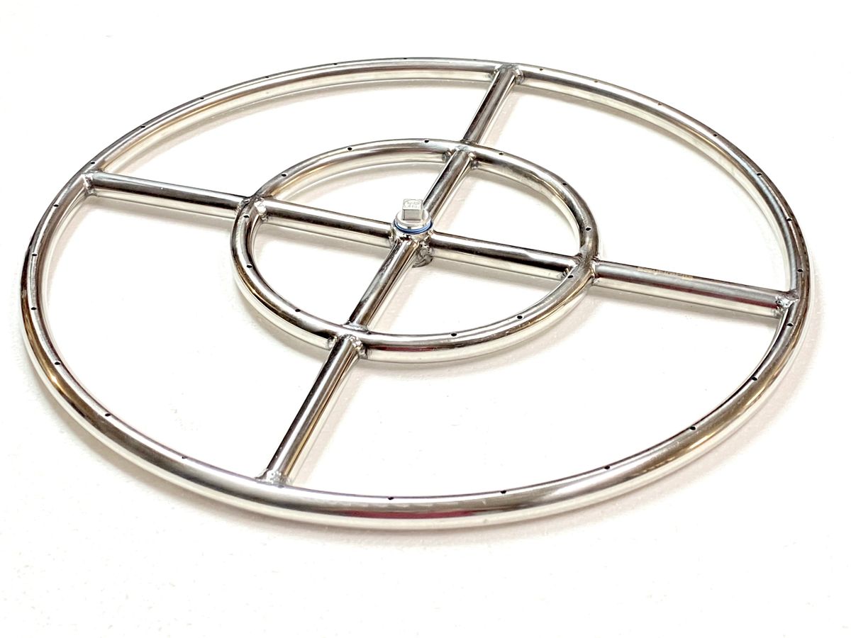 FR18 18" DOUBLE RING 316 STAINLESS FIRE RING