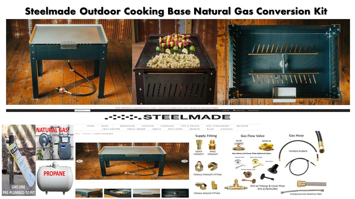 Steelmade Outdoor Cooking Base Natural Gas Conversion Kit