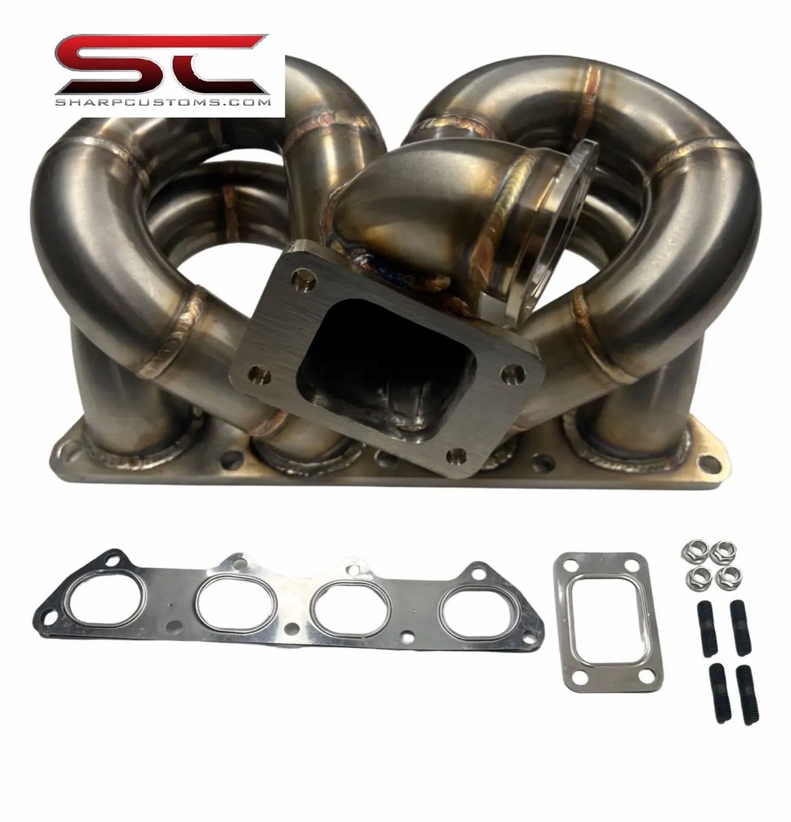 B SERIES HONDA B16 B18 EQUAL LENGTH RAM HORN TURBO MANIFOLD T3/T4 T3 AC/PS