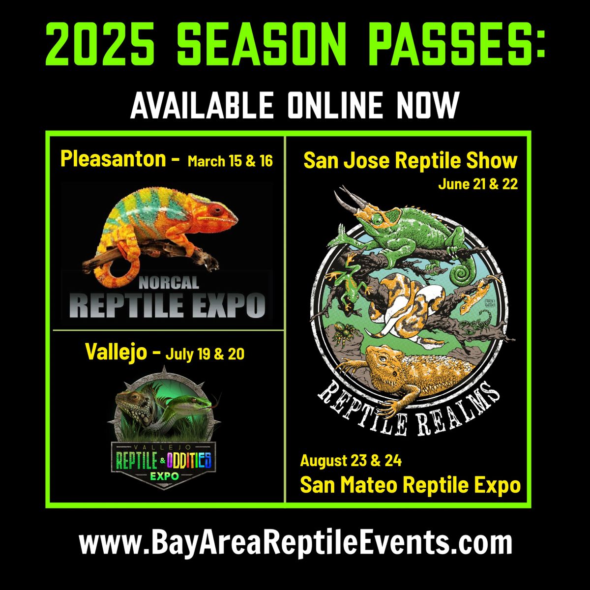 Season Pass: Bay Area Reptile Events