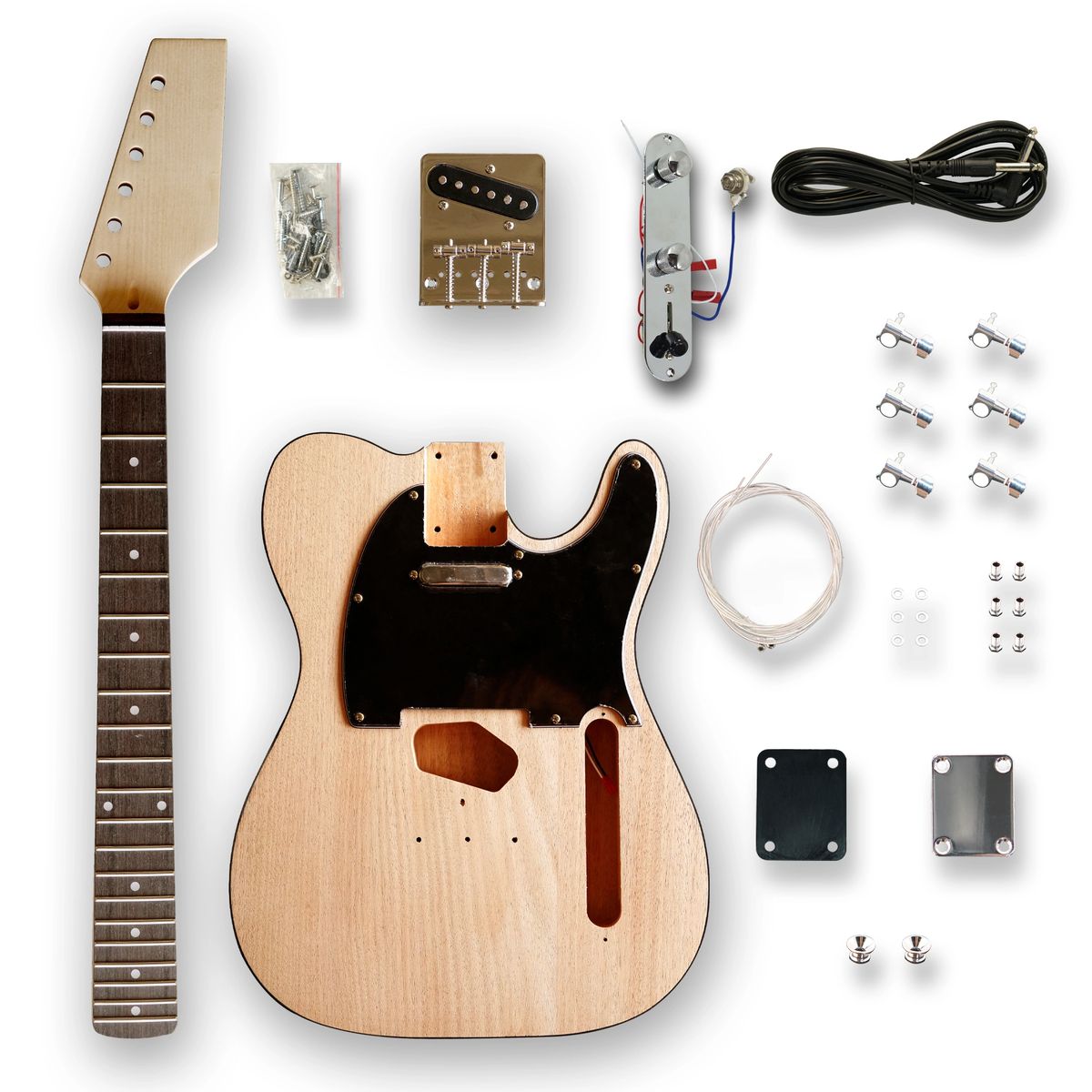 BexGears DIY Electric Guitar Kits for TL style Okoume wood Body maple ...