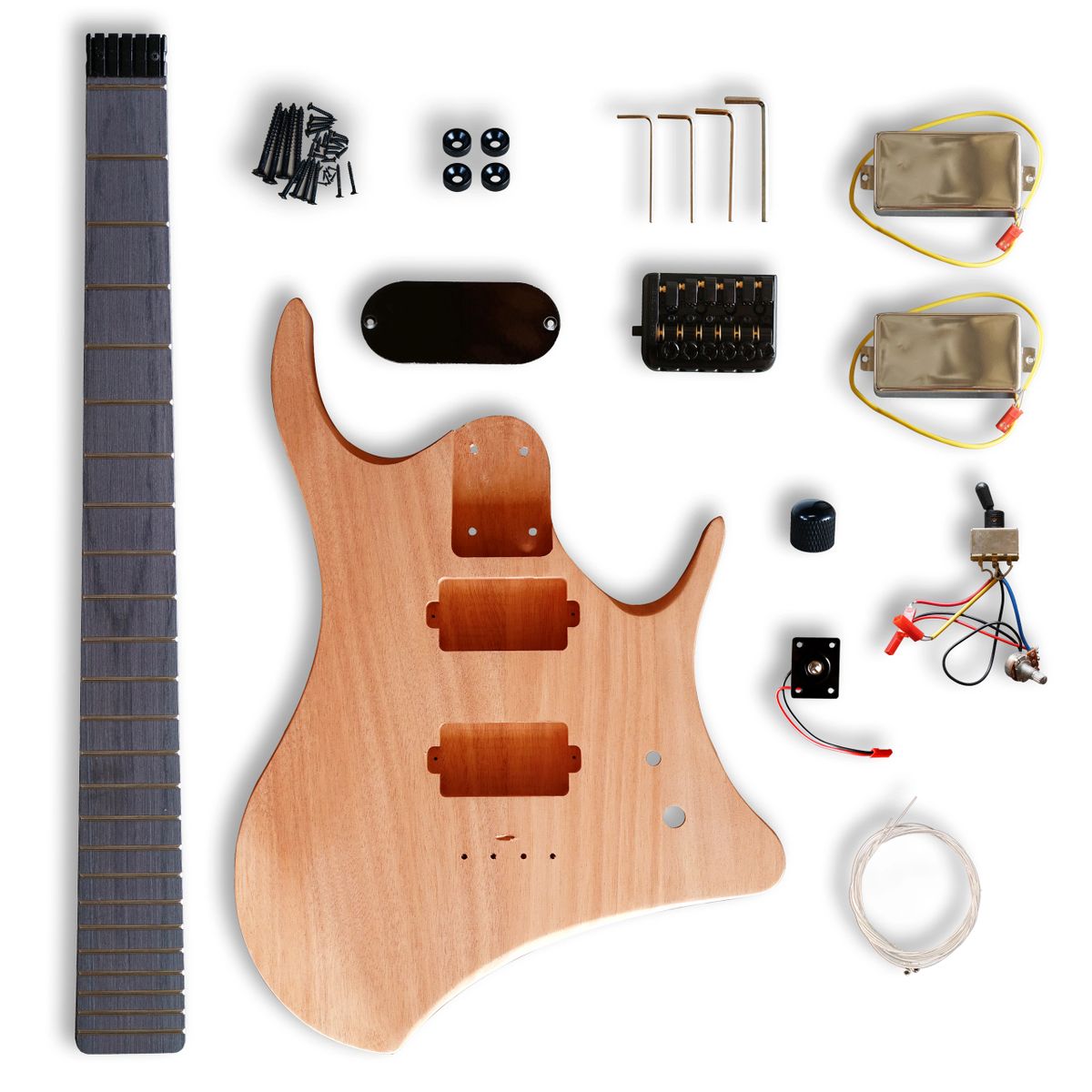 BexGears DIY Headless Style Electric Guitar Kits Mahogany Body Hard ...