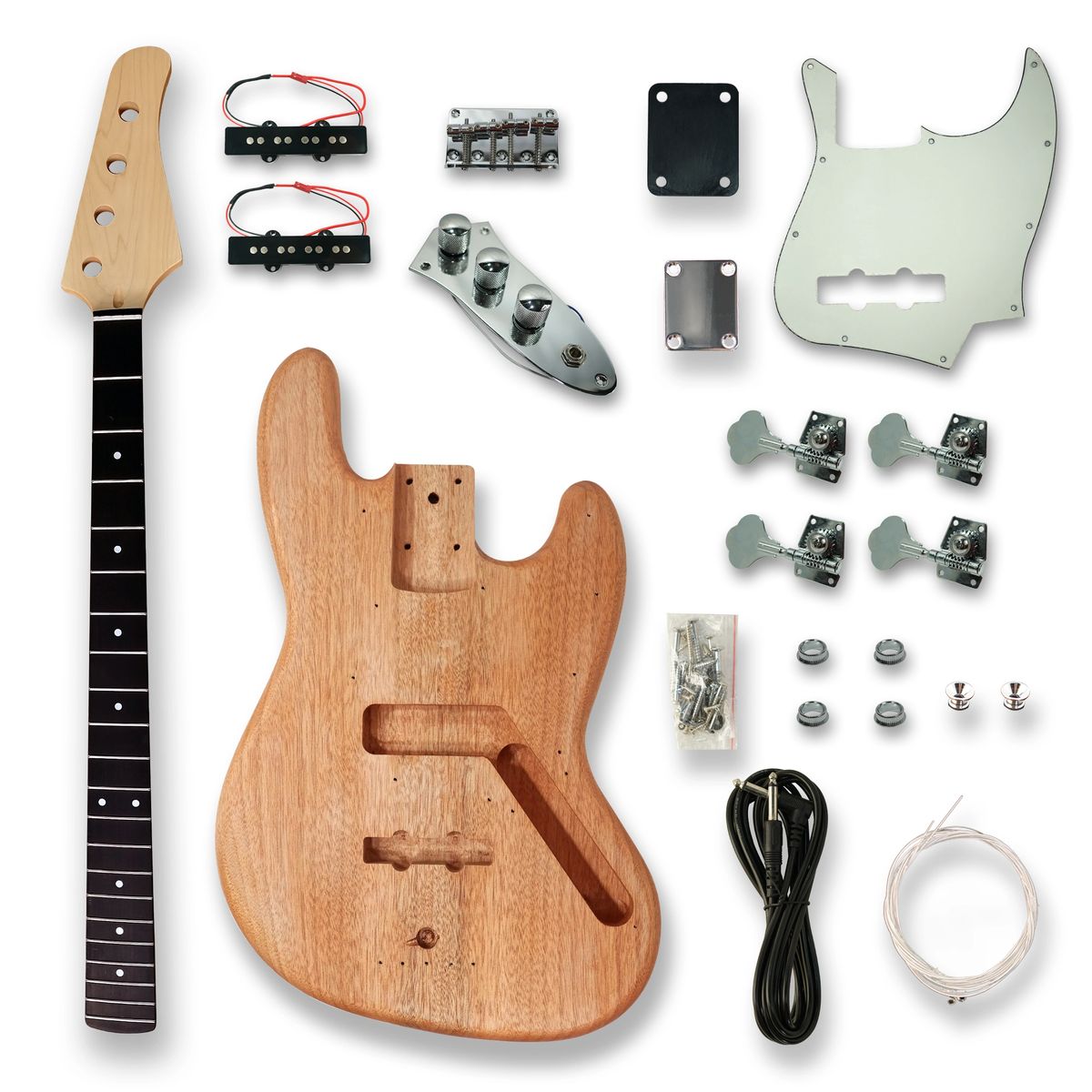 BexGears DIY Bass Guitar Kit JB Style Guitar Kits Beginner Kits okoume ...